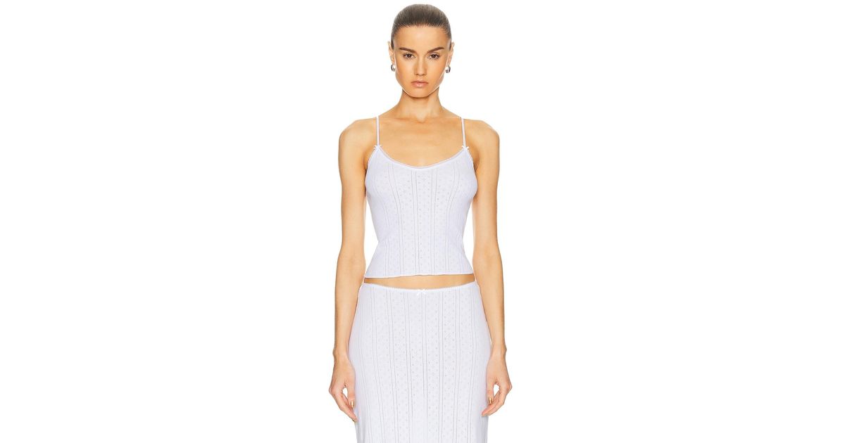 Cou Cou Intimates The Long Cami Top in White | Lyst