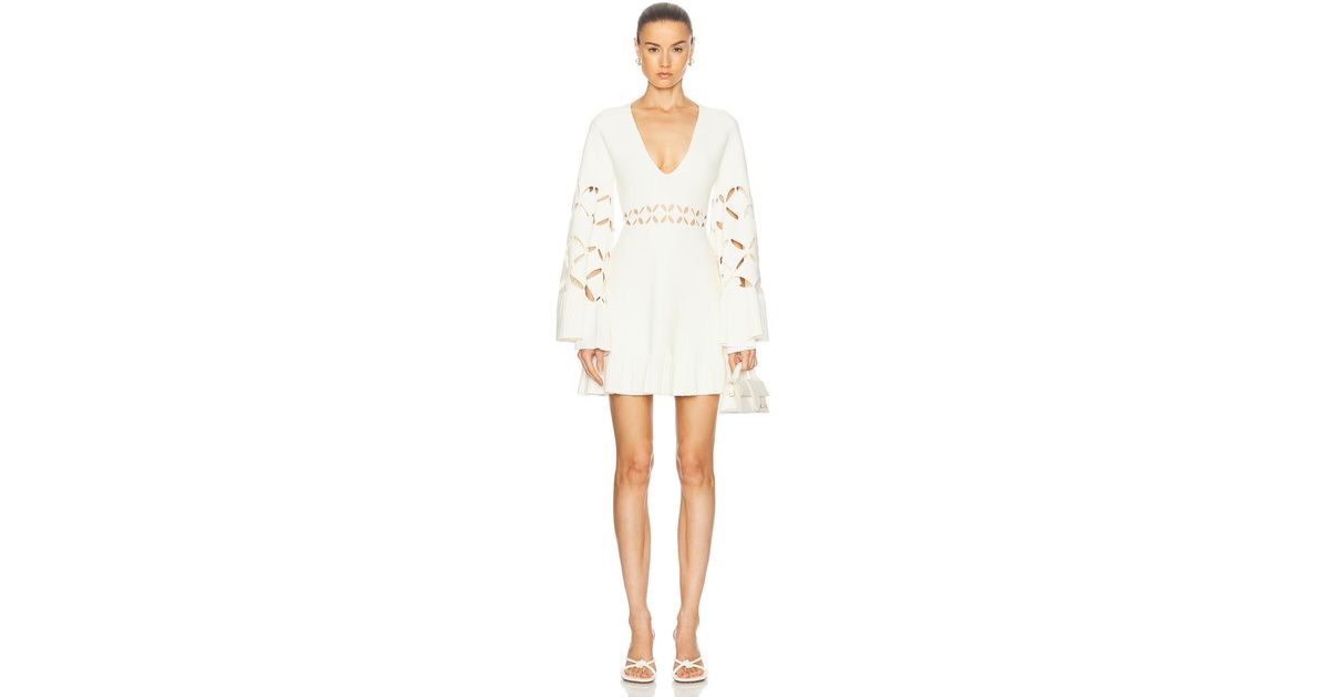 Alexis Linden Mini Dress in White | Lyst