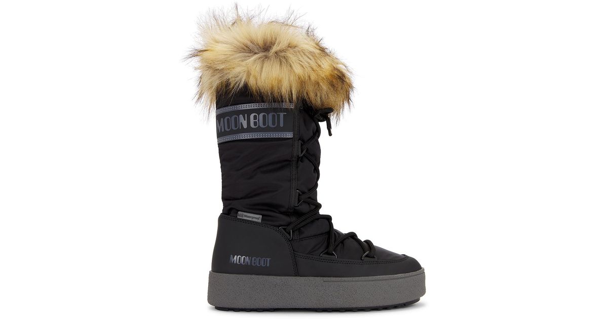 Moon Boot Ltrack Monaco Boot in Black | Lyst