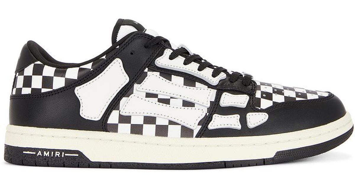 Amiri Checkered Skeleton Low Top Sneaker in Black for Men | Lyst