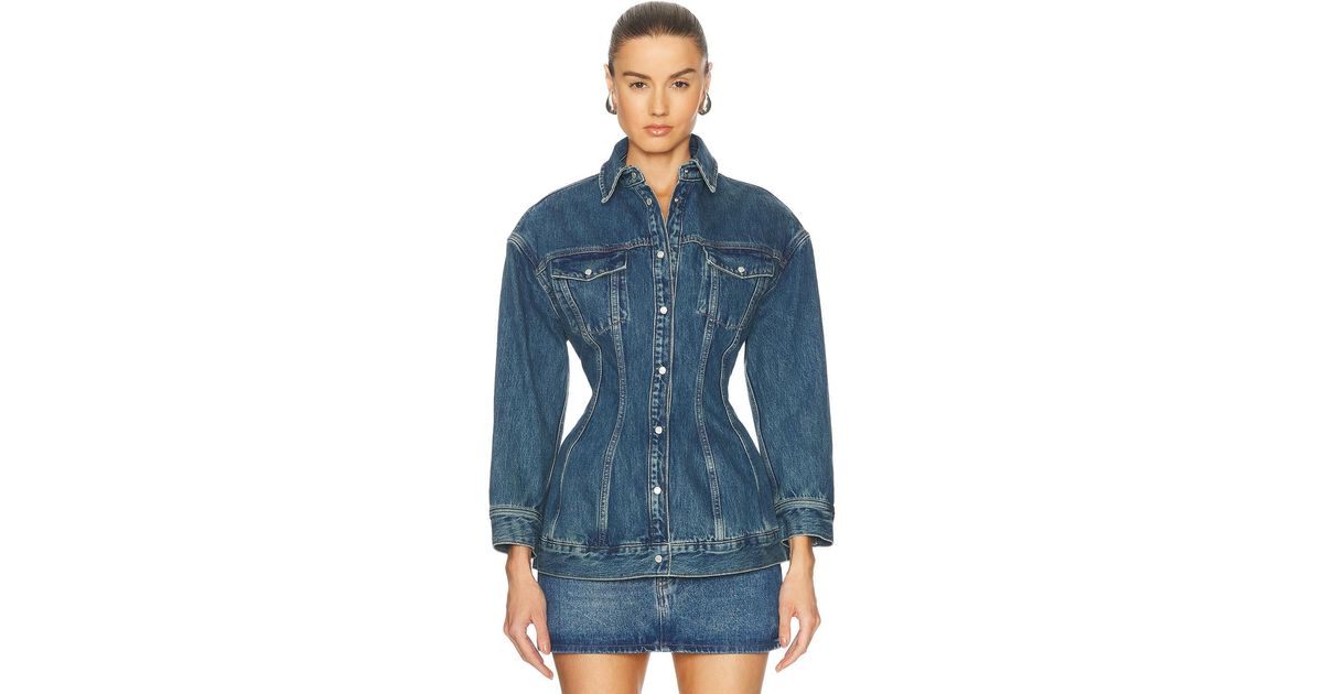 Wardrobe NYC Denim Contour Jacket in Blue | Lyst