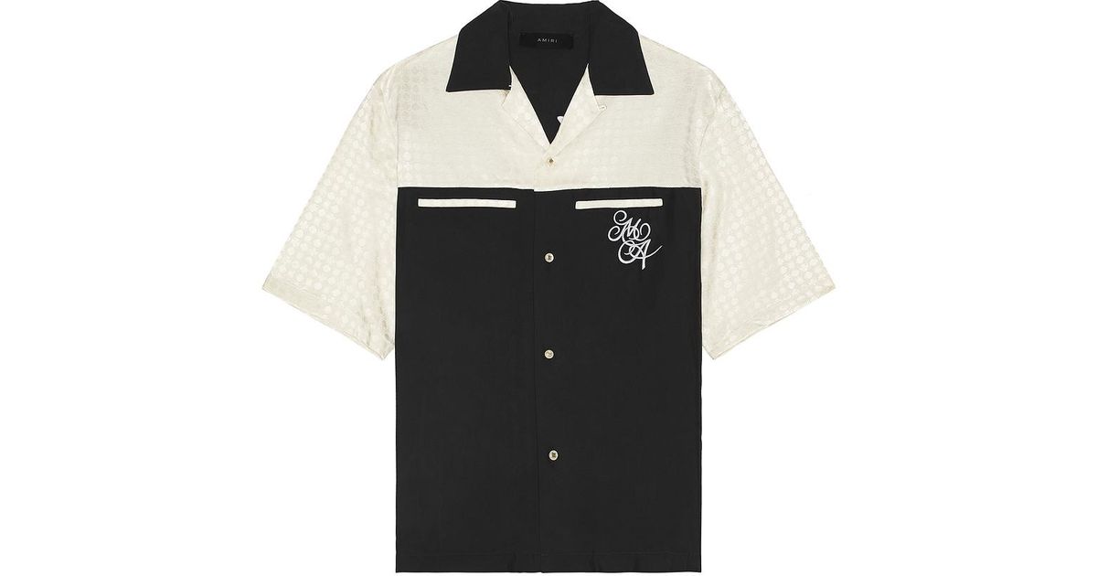 Amiri Ma Quad Yoke Camp Shirt in Black for Men | Lyst