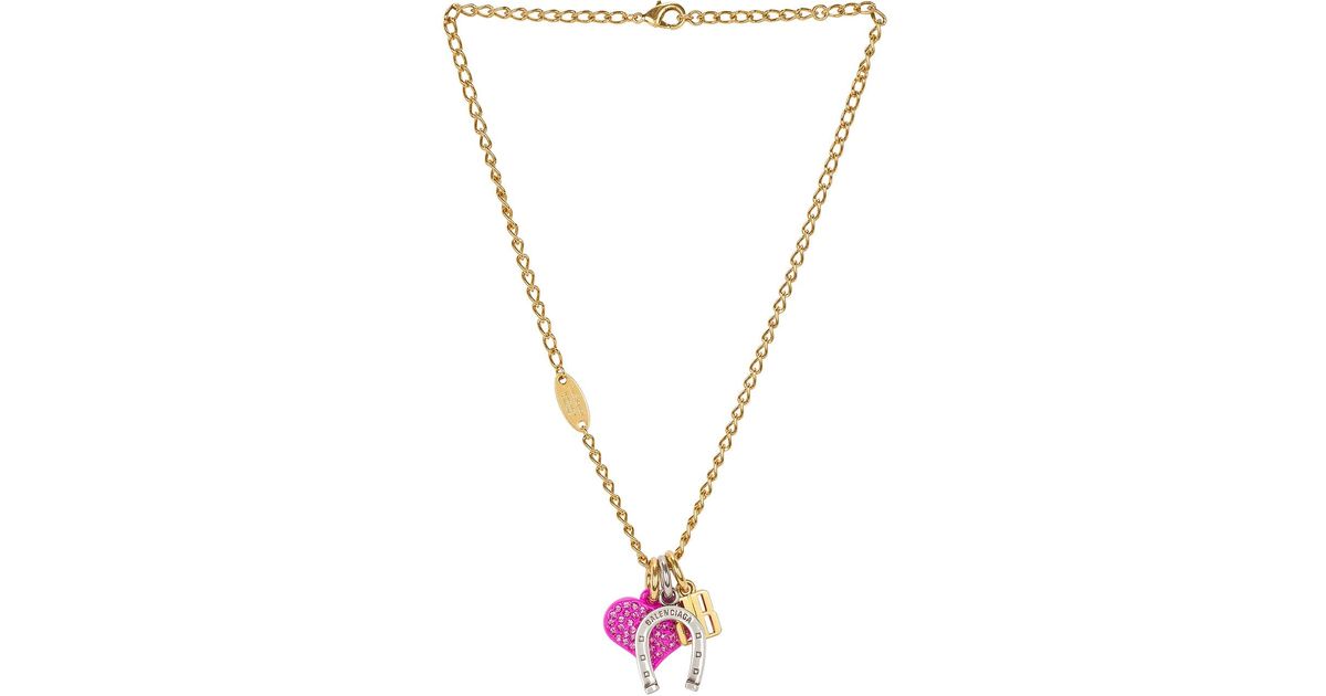 Balenciaga Carousel Heart Necklace | Lyst
