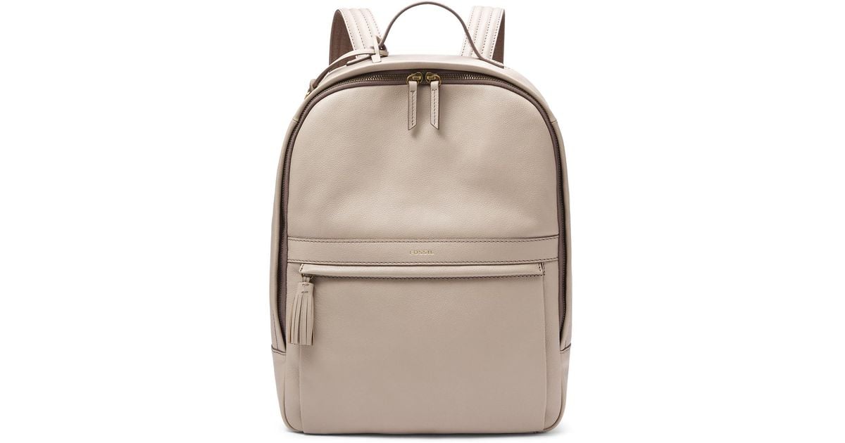 Fossil Sherri Leather Backpack in Grey (Natural) | Lyst Canada