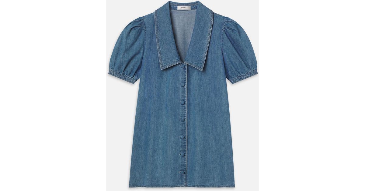 FRAME Denim Sailor Dress in Blue | Lyst