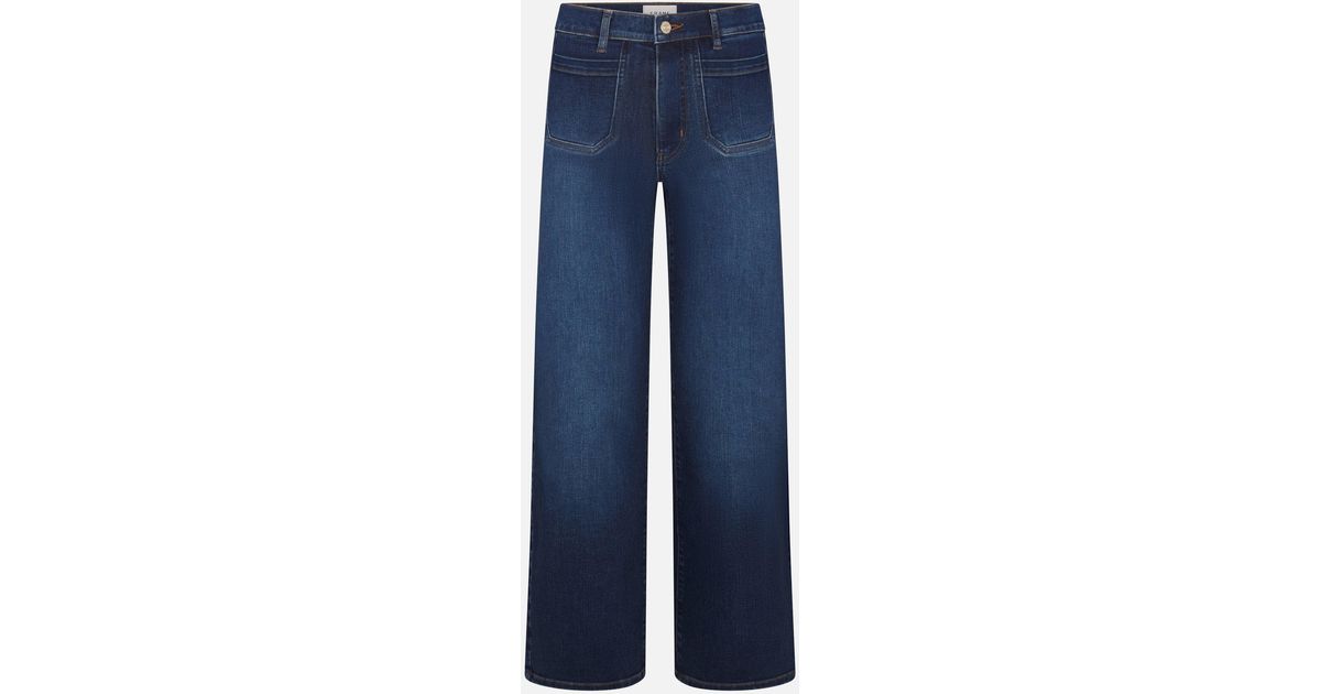 FRAME Le Pixie Slim Palazzo Modernist Pocket in Blue | Lyst