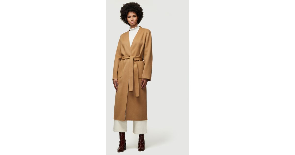 FRAME Wool Double Faced Bell Coat in Camel (Natural) - Lyst