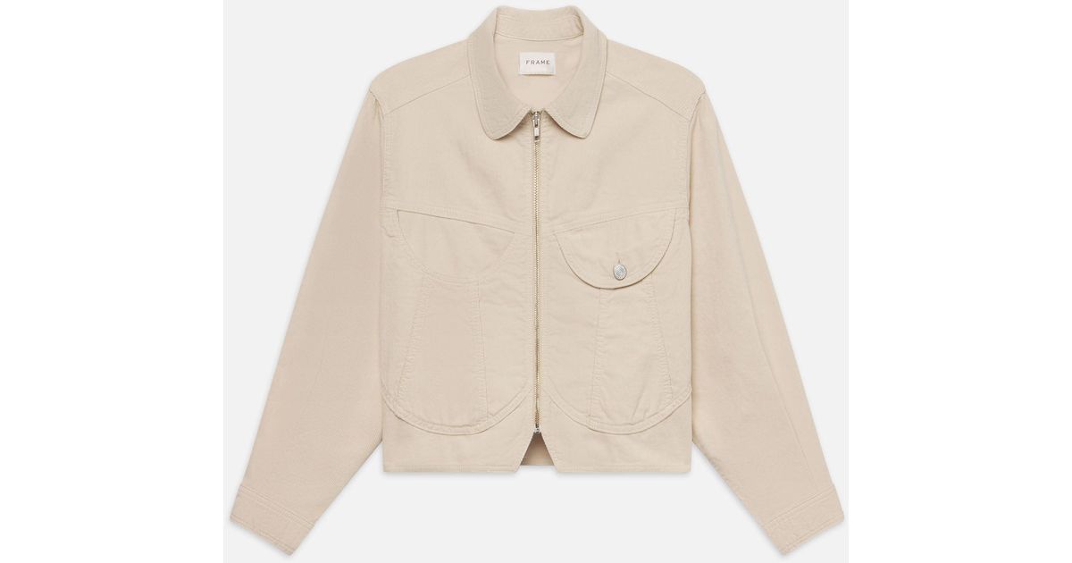 FRAME Corduroy Heart Jacket in Natural | Lyst