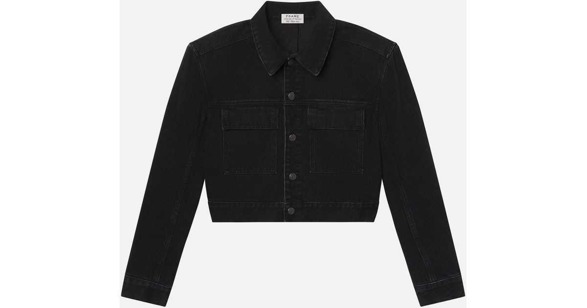 FRAME The Atelier Arch Jacket in Black | Lyst UK