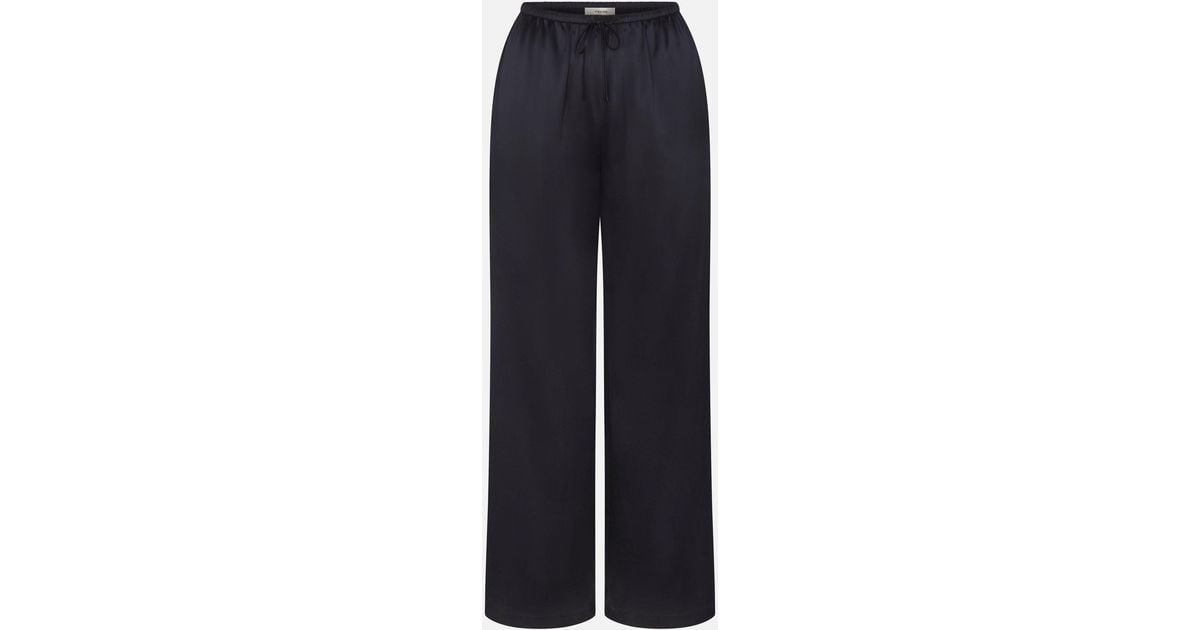 FRAME The Silk Lounge Pant in Blue | Lyst UK