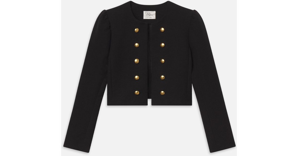 FRAME The Ritz Nova Jacket in Black | Lyst UK