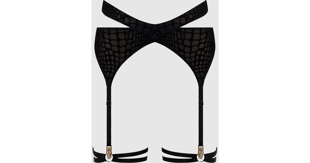 Frederick's of Hollywood Medusa Snake Velvet Burnout Wrap Garter Belt ...