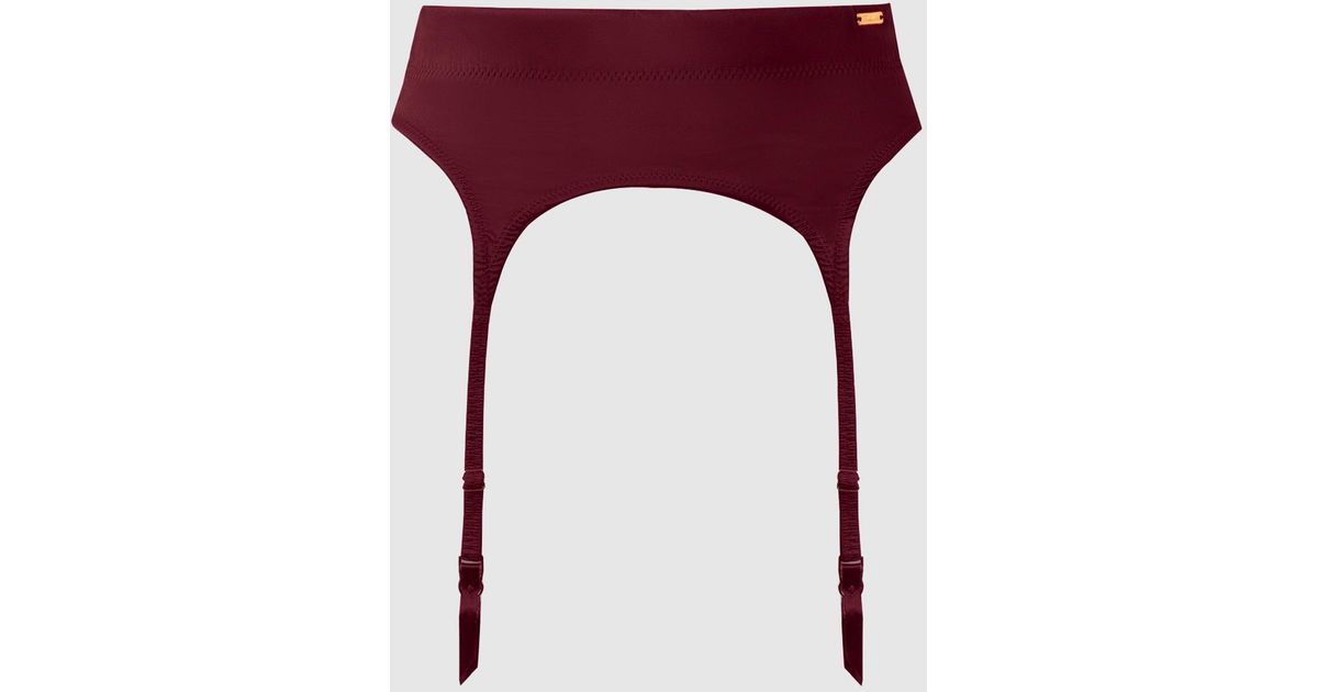 Frederick's of Hollywood Petra Satin Garter in Purple | Lyst