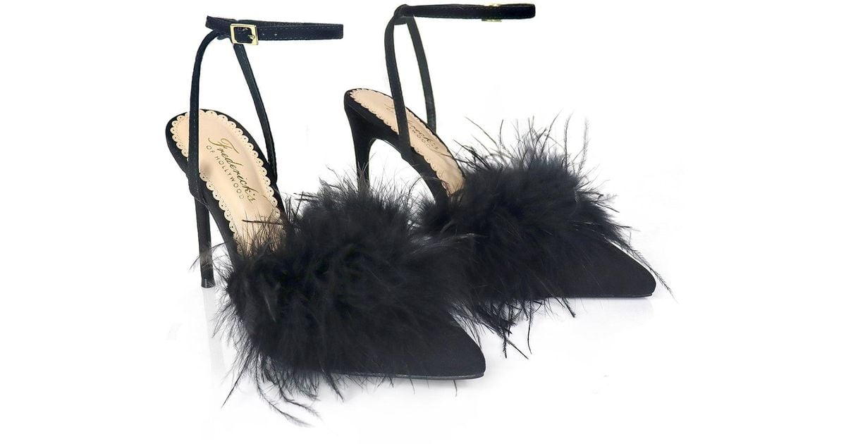 Frederick's of Hollywood Valerie Feather Pump in Blue | Lyst