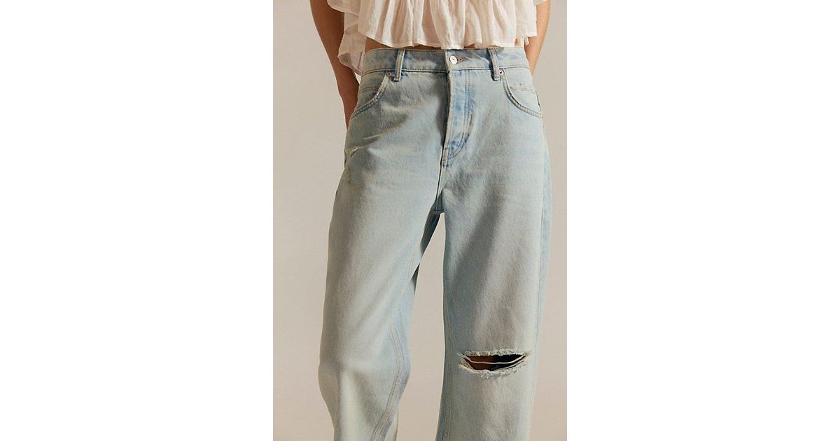 Free People Deep Trance Dropped Boyfriend Jeans | Lyst UK