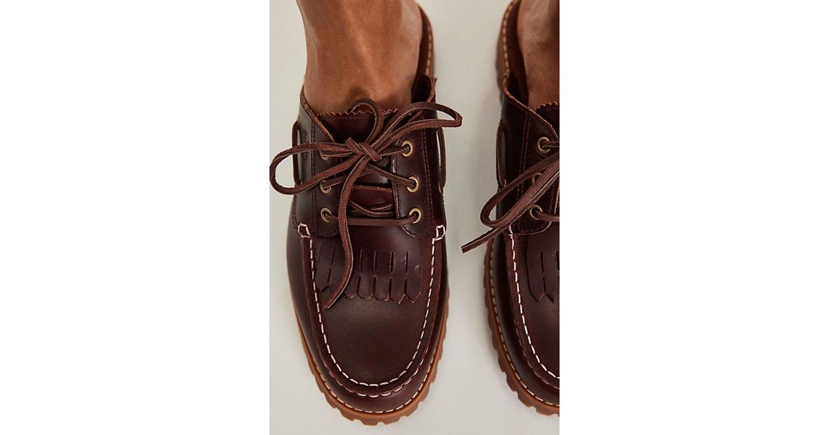Timberland Noreen Boat Mules in Red | Lyst