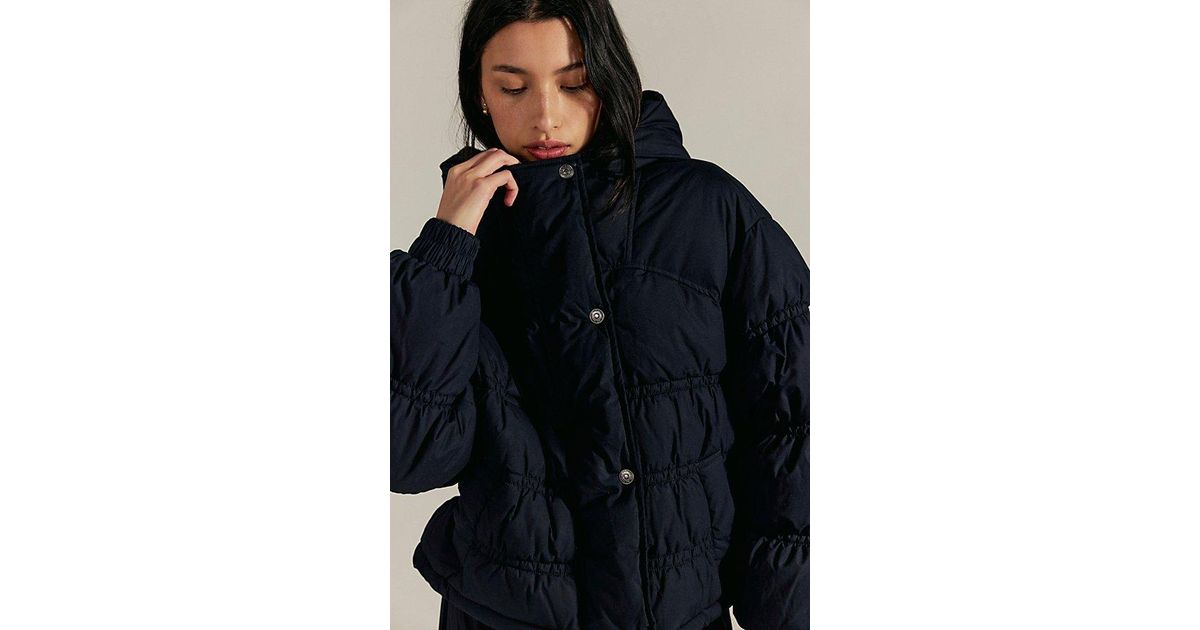 Free People Party Of One Solid Puffer Jacket in Blue | Lyst