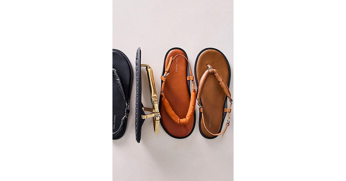 Free People Suncatcher Thong Sandals in Brown | Lyst
