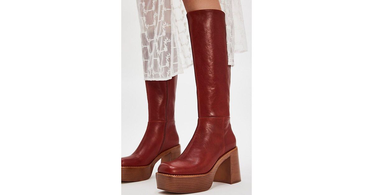 Jeffrey Campbell Daphne Platform Boots in Red | Lyst