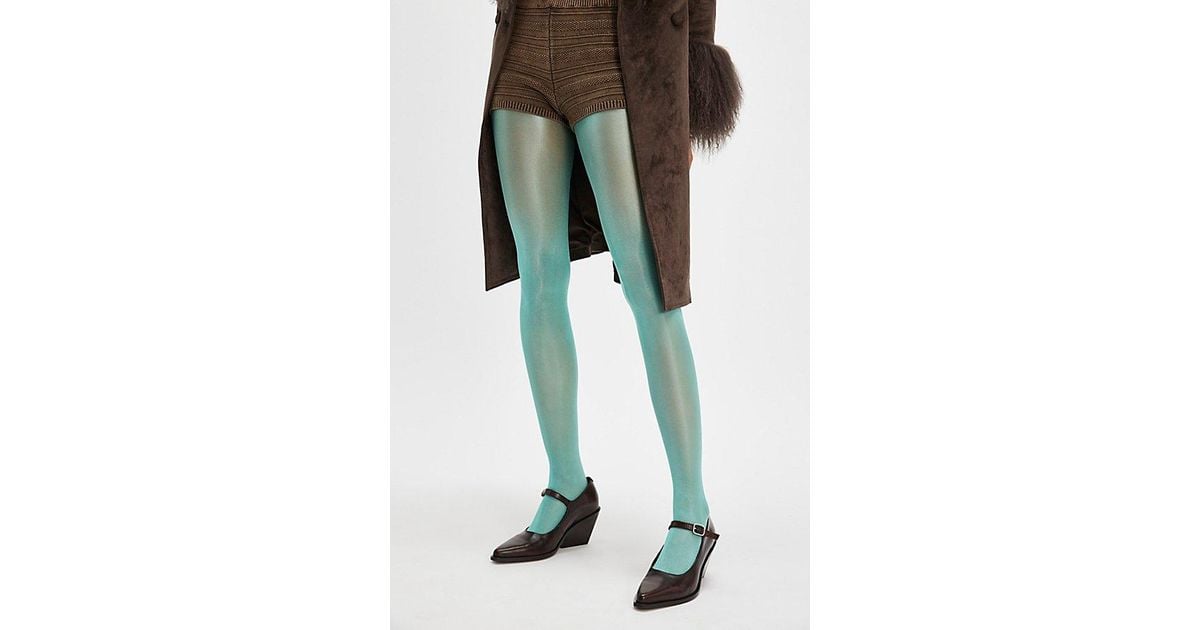 LECHERY Lechery Lustrous Silky Shiny 20 Denier Tights in Green | Lyst
