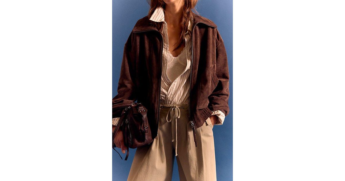 Free People Desert Moon Suede Jacket in Brown | Lyst UK