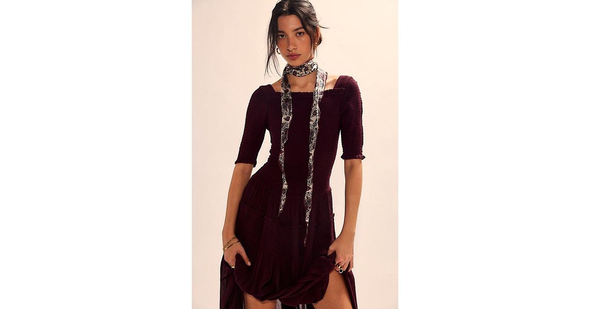 Free People Harlyn Midi Dress in Purple | Lyst