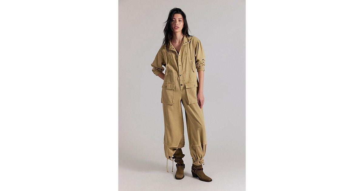 Free People High-Line One-Piece Jumpsuit in Natural | Lyst UK