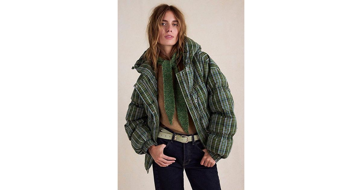 Free People Party Of One Puffer Jacket in Green | Lyst