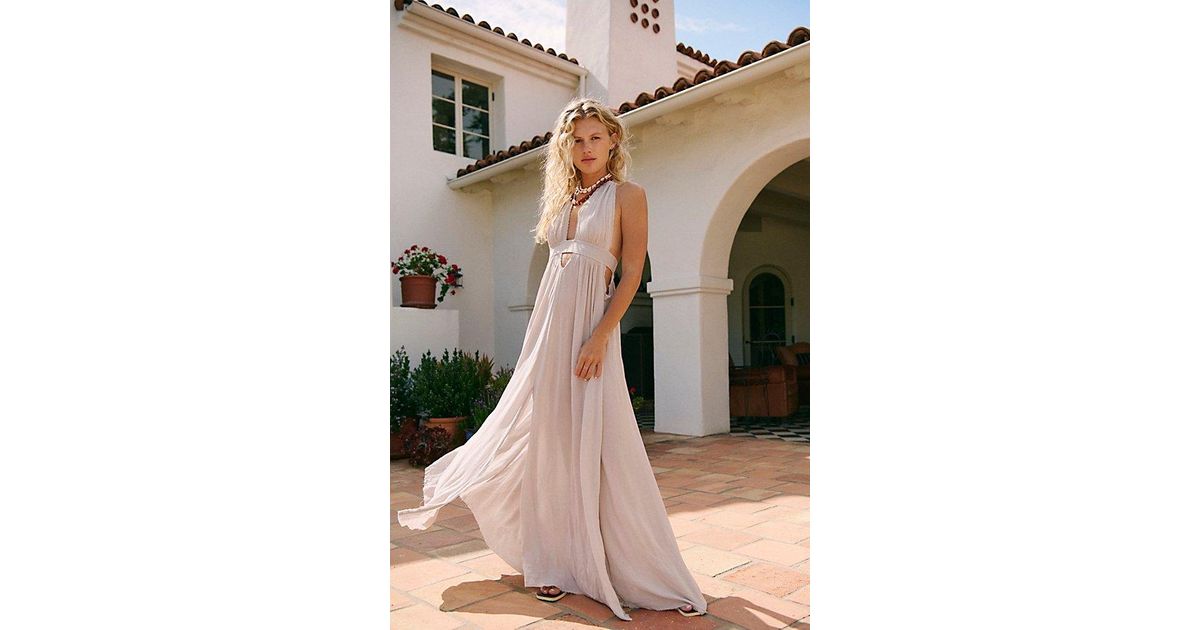 Free People Look Into The Sun Maxi Dress in Black | Lyst