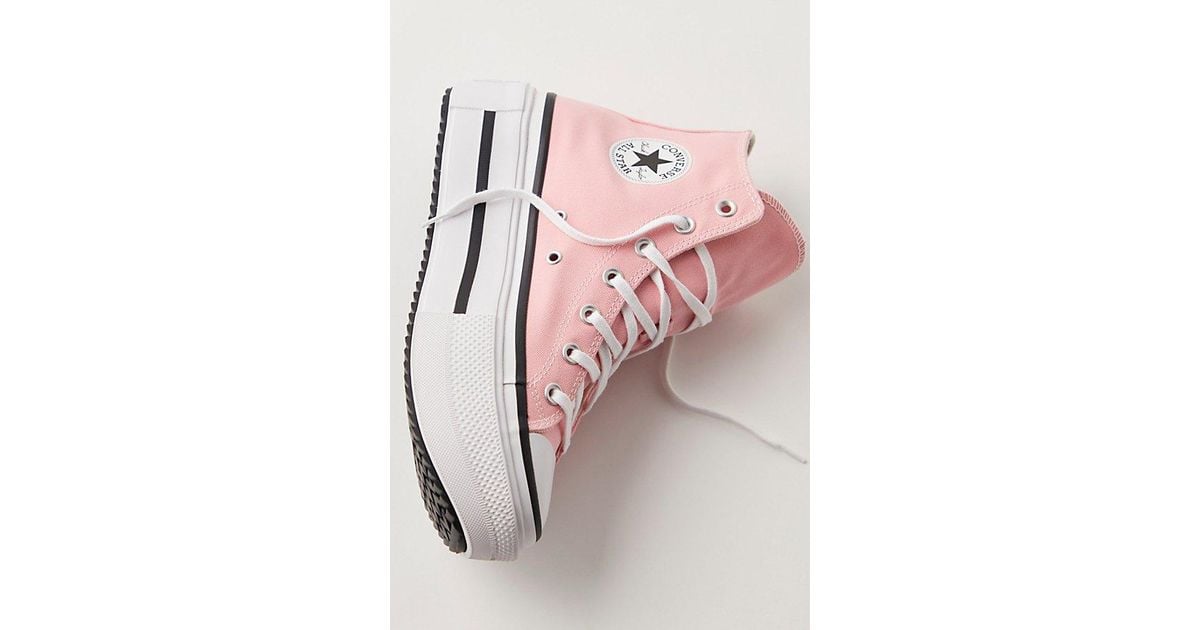 Converse Chuck All Star Lift Double Stack Sneakers in Pink | Lyst