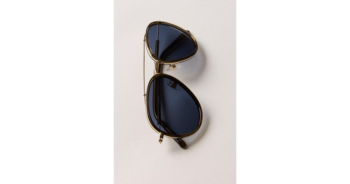 Free People Tatum Polarized Aviator Sunglasses in Blue | Lyst UK