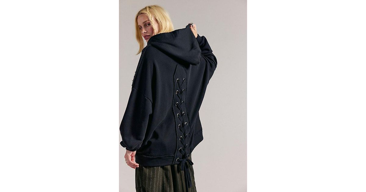 Ragabond Kriss Cross Hoodie in Black | Lyst UK