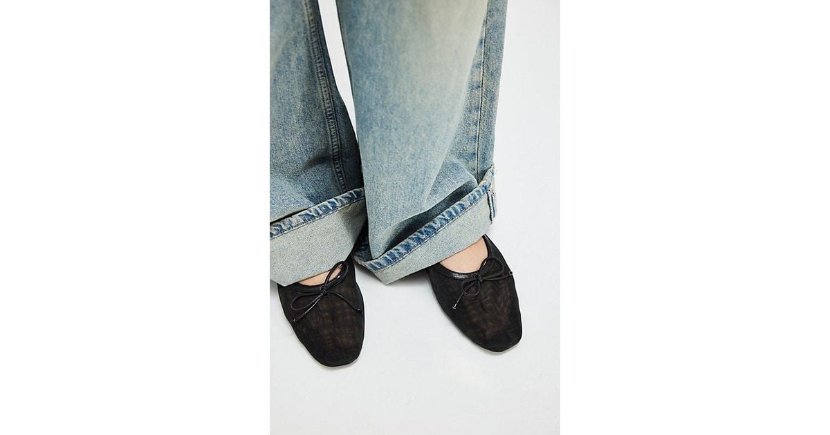 SCHUTZ SHOES Arissa Sheer Mesh Flats in Blue | Lyst