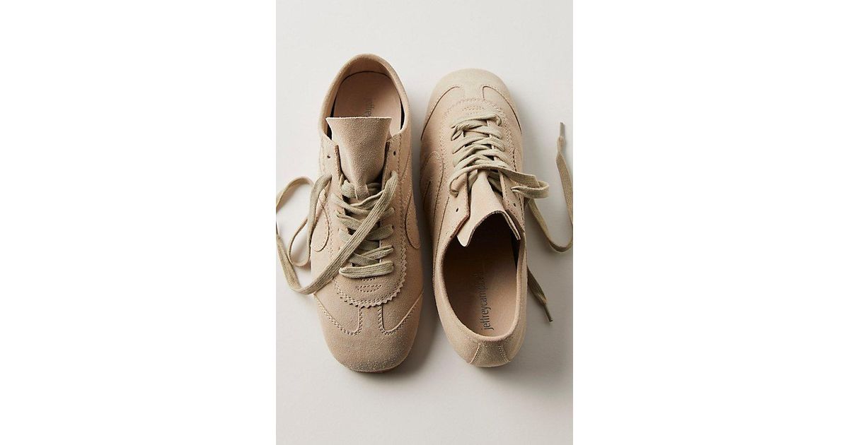 Jeffrey Campbell Willow Suede Sneakers By in Natural | Lyst