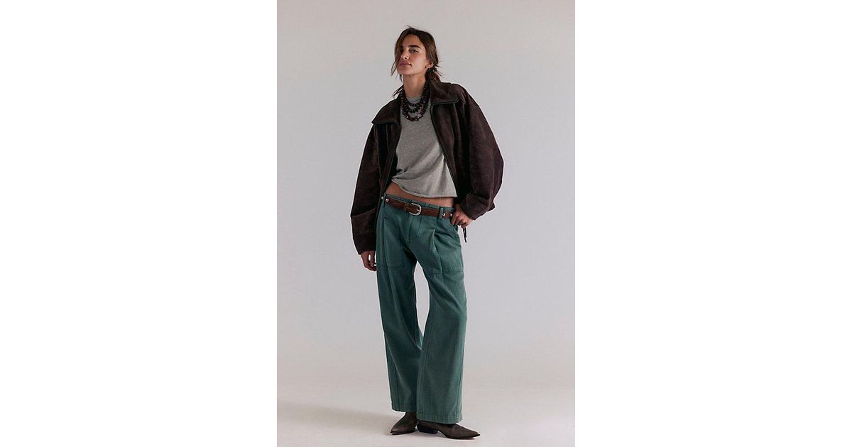 Free People Full Effect Utility Pants in Blue | Lyst UK