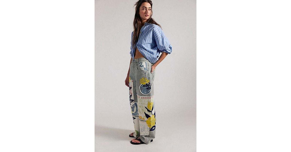 Free People Lost And Found Boyfriend Jeans in Blue | Lyst UK