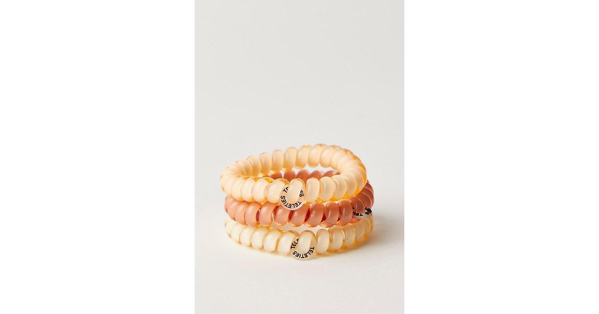 Teleties Large Coil Hair Tie Pack in Orange | Lyst