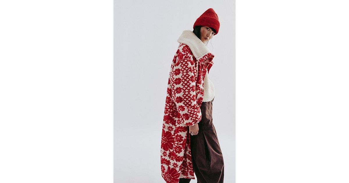 Free People This Love Cardi Jacket in Red | Lyst