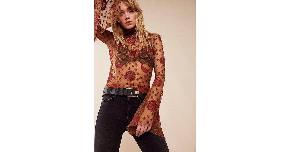 Free People Sun Moon And Stars Top in Natural | Lyst