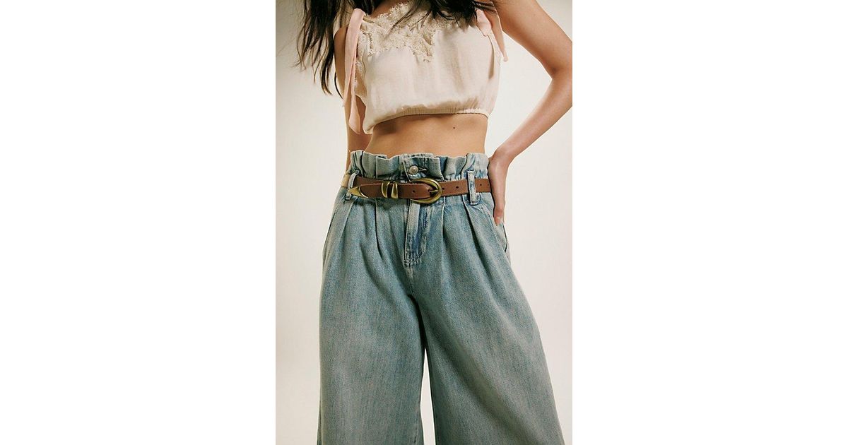 Free People Forager Super Wide-Leg Jeans in Blue | Lyst UK