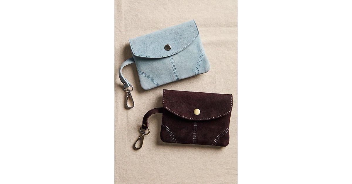 Free People Lyra Suede Wallet in Blue | Lyst UK
