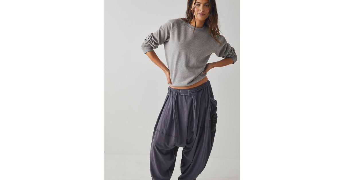 Free People Summer Slumbers Harem Pants in Gray | Lyst
