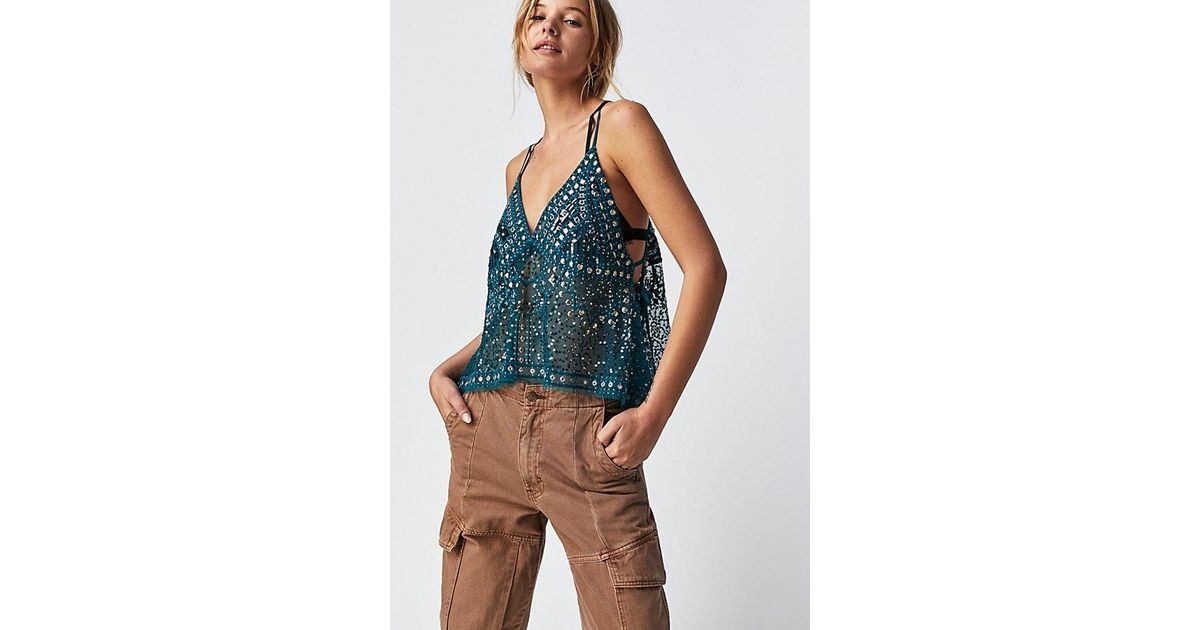 Free People Highway Tank in Blue | Lyst