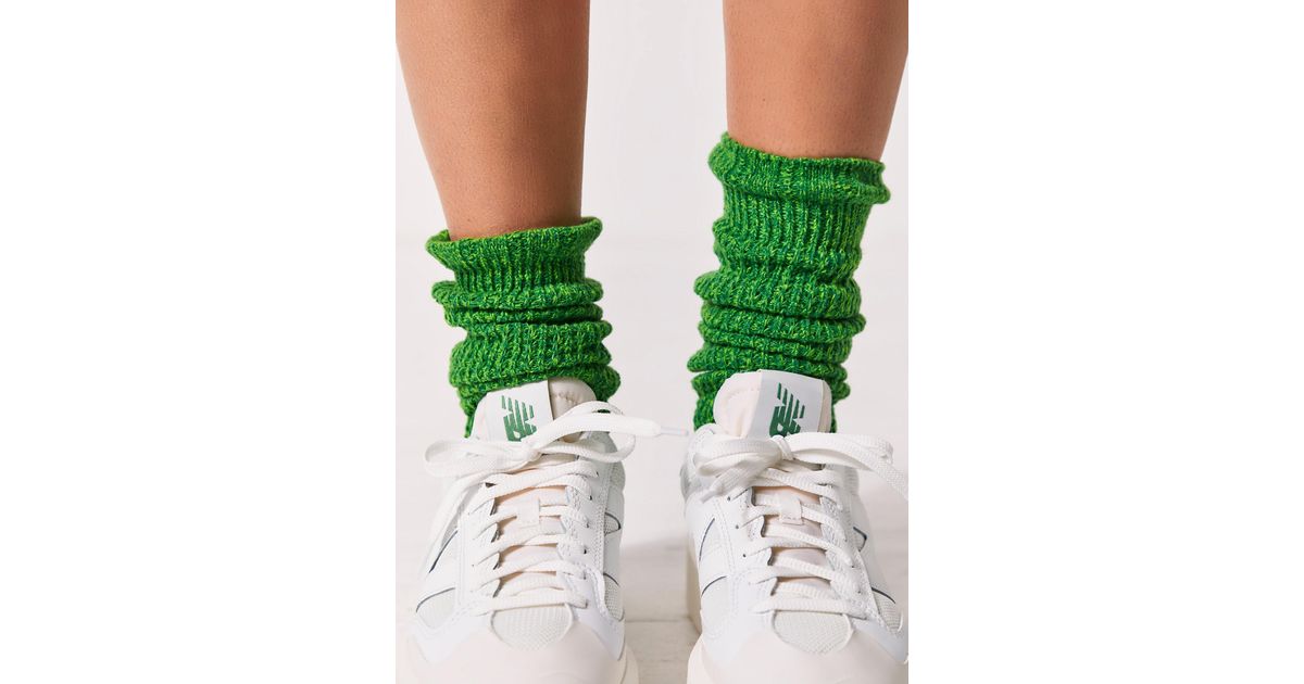 Free People Staple Slouch Socks In Green Lyst