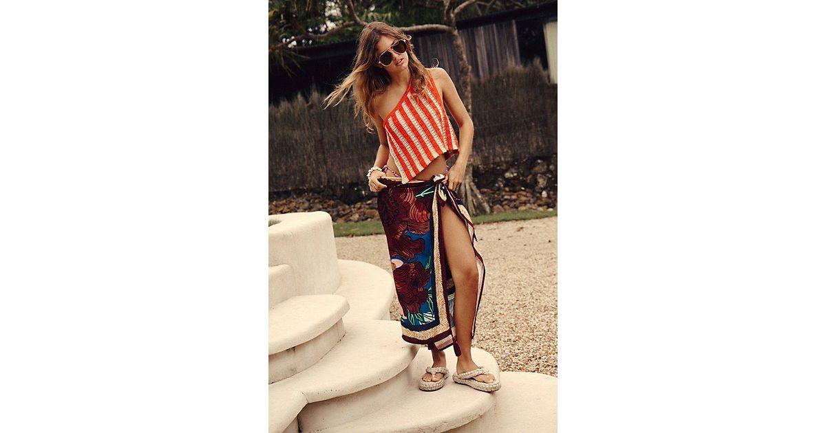 Agua Bendita Marina Pareo in Red | Lyst