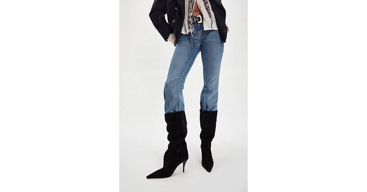 SCHUTZ SHOES Rudy Slouch Boots in Blue | Lyst UK