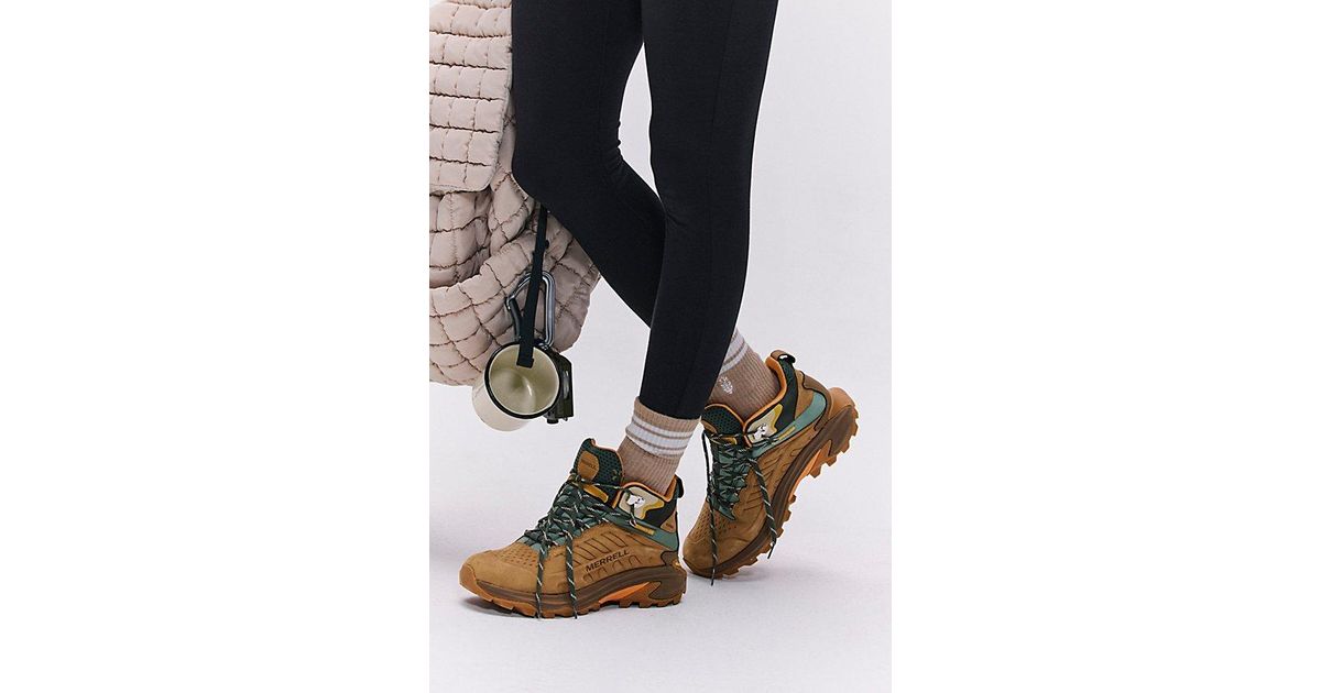 Merrell Moab Speed 2 Leather Mid Waterproof Boots in Natural | Lyst