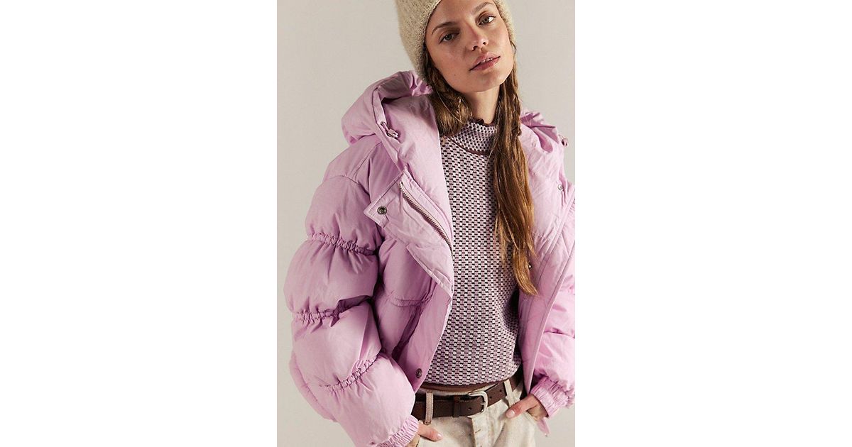 Free People Party Of One Solid Puffer Jacket in Pink | Lyst UK