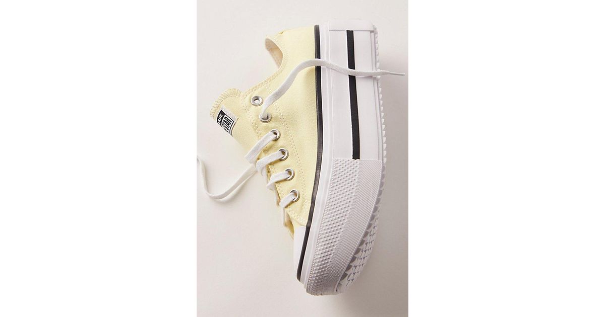 Converse Chuck Taylor All Star Lift Double Stack Sneakers in Natural | Lyst