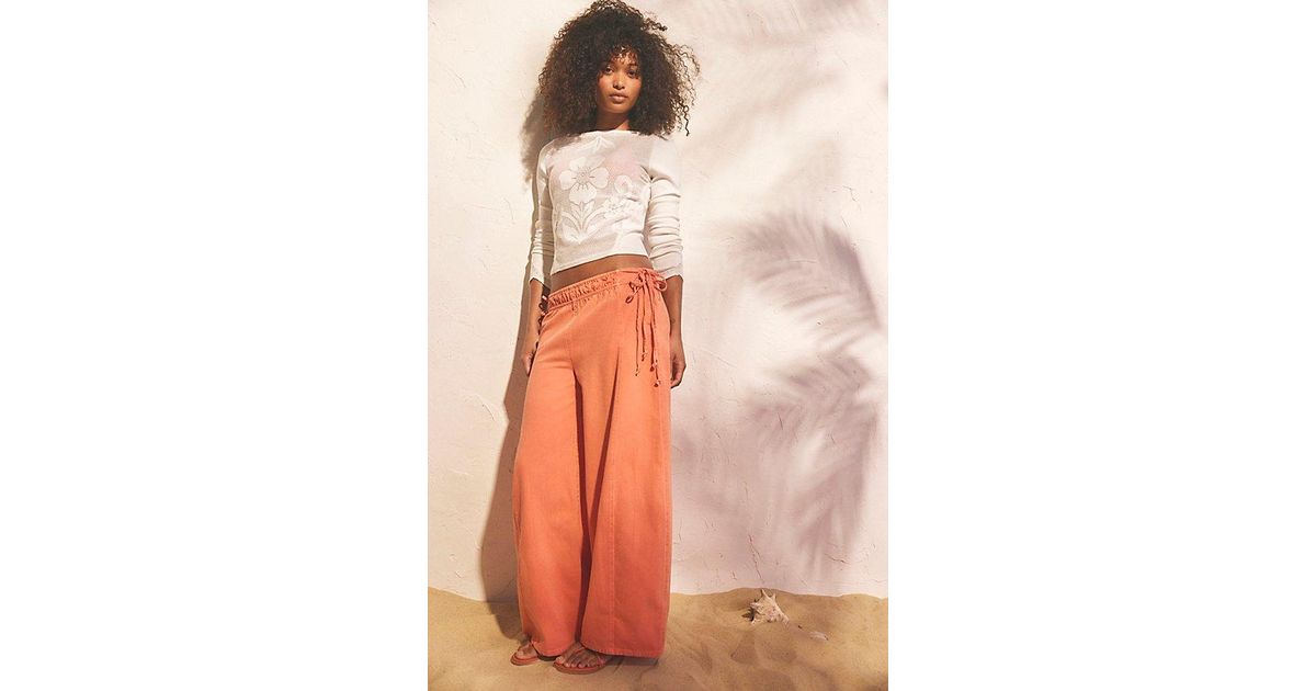 Free People Sun Dazed Pants in Red | Lyst